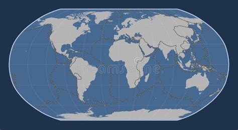 Tectonic Plate Boundaries On The World Contour Map 0 Pm Robin Stock