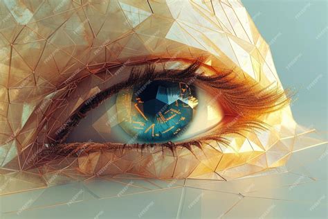 Eyes Of Data Abstract Information Visualization Premium Ai Generated