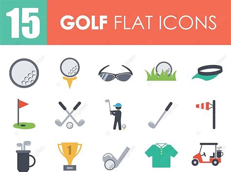 Golf Color Icon Set Clubs Cap Icon Vector Clubs Cap Icon Png And