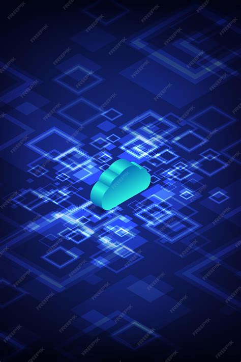 Premium Vector Cloud Computing Technology Design Concept Abstract Background In Isometric Style