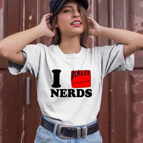 Claudia Wearing I Heart Nerds Ariana Shirt Lesgusa