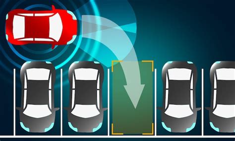 premium photo automatically parks in the parking lot with parking