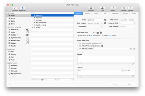 Mamp Pro Macos Documentation Settings Hosts General