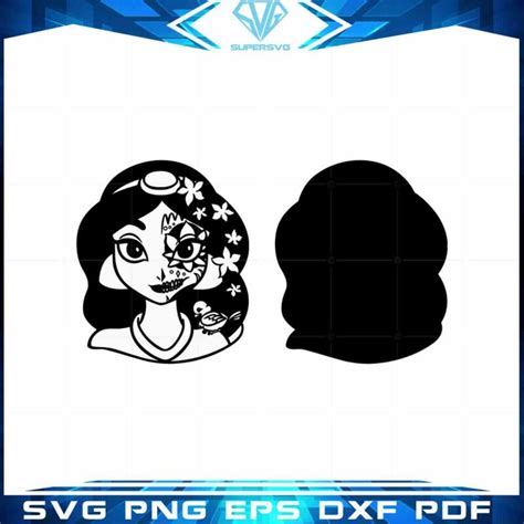 Jasmine Face Horror Svg Halloween Mask Cricut Files Silhouette
