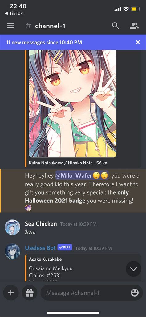 When I Reacted To My Last Christmas Event Badge This Happened R Mudae