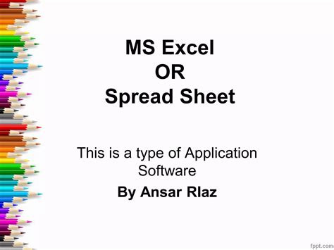 Ms Excel Ppt