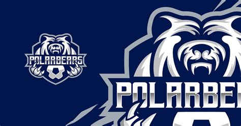 Polar Bear Football Mascot Logo Template Logos Ft Bear And Sport Envato