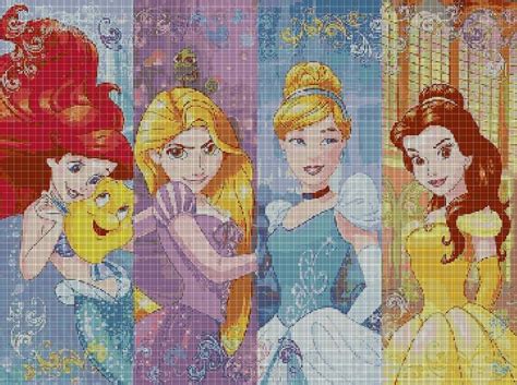 Disney Princess 2 Cross Stitch Pattern In Pdf Dmc