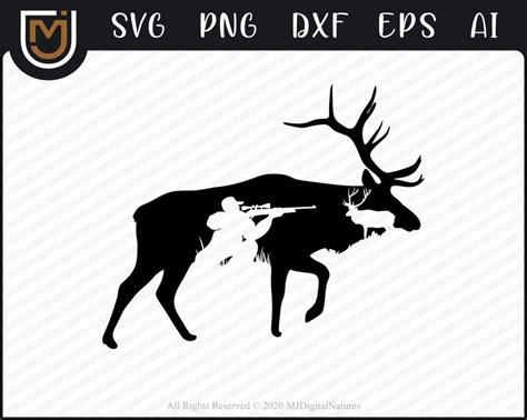 Bow Hunting Elk Silhouette
