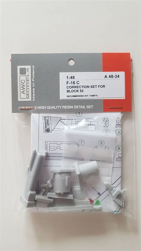 Genral Dynamics F 16 C Block 52 Correction Set For Tamiya Kit Awc Model A48 34