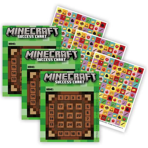 Minecraft Mini Reward Charts With Stickers 36 Per Pack 3 Packs Michaels