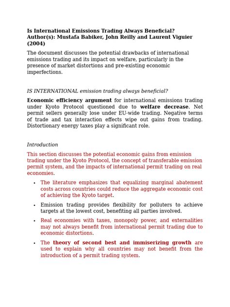 Theoretical Framework Readings Pdf Emissions Trading Taxes