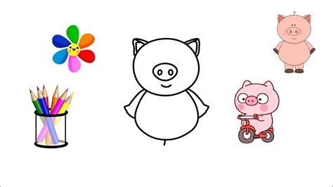 Как да нарисуваме малко мило прасенце лесно Рисуване стъпка по стъпка Youtube