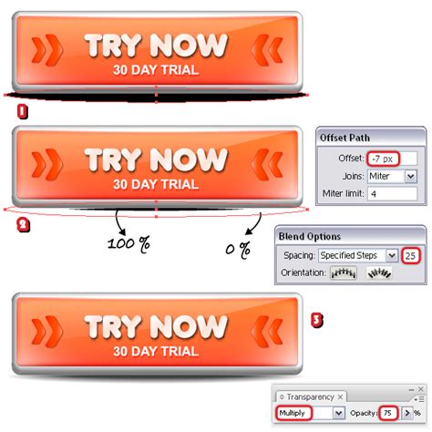 Quick Tip Create Bright Web Buttons Using The D Options In Illustrator Envato Tuts