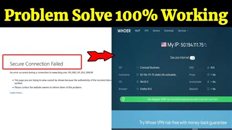 Secure Connection Failed How To Problem Solve 100 Working Firefox And Waterfox Trick Work