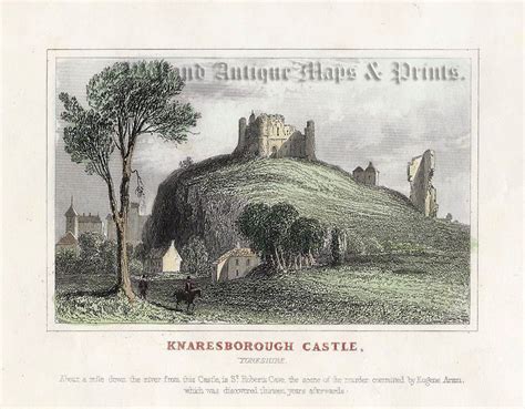 Knaresborough Castle Yorkshire By Thomas Dugdale C1840s Welland