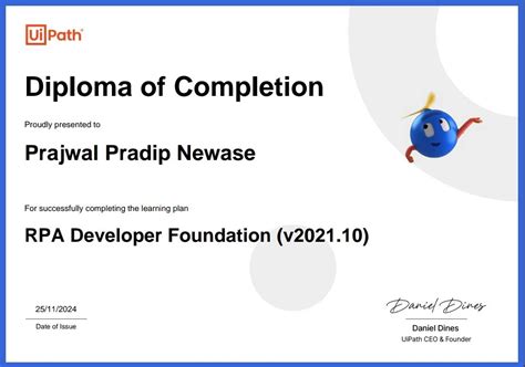 Prajwal Newase On Linkedin Aicte Rpa Uipath Automation