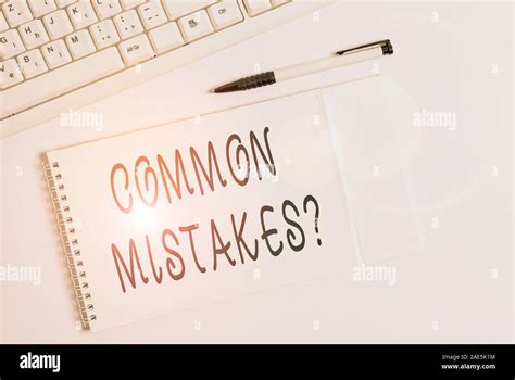 Conceptual Hand Writing Showing Common Mistakes Question Concept Meaning Repeat Act Or