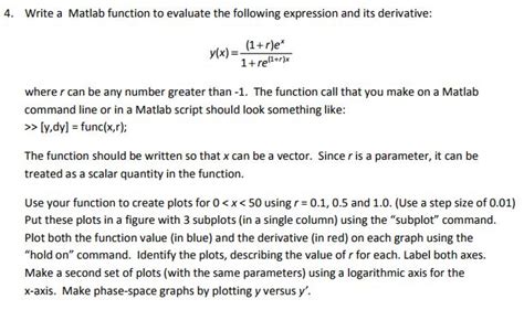 Solved Write A Matlab Function To Evaluate The Following