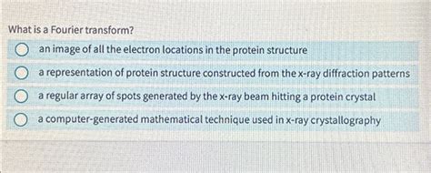 Solved What Is A Fourier Transforman Image Of All The