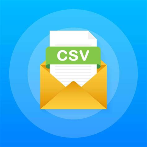 Download Csv Button Downloading Document Concept File With Csv Label