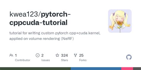 Github Kwea123pytorch Cppcuda Tutorial Tutorial For Writing Custom Pytorch Cppcuda Kernel
