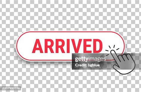 Arrived 3d Click Web Button With Hand Cursor On Blank Background High
