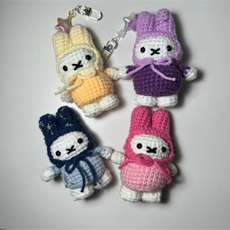 Customisable Crochet Miffy Keychain Hobbies And Toys Stationery And Craft