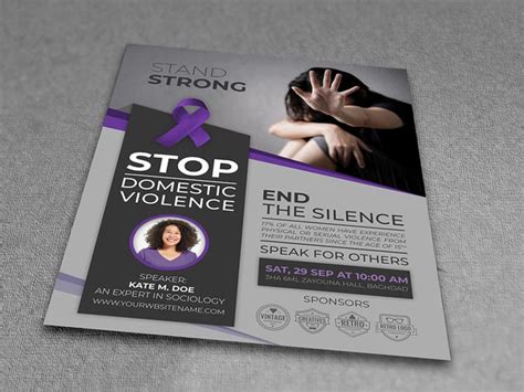 Domestic Violence Flyer Template Print Templates Ft Cry And Female Envato