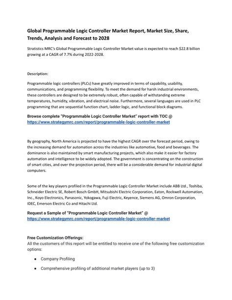 Ppt Global Programmable Logic Controller Market Report Market Size Share Trends Powerpoint