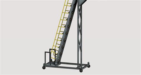 Industrial Mobile Cantilever Work Platform Cgtrader