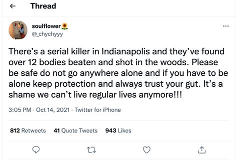 Indianapolis Serial Killer Social Media Posts Are False Police Say