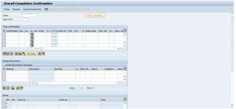Iw42 Sap Tcode Overall Completion Confirmation