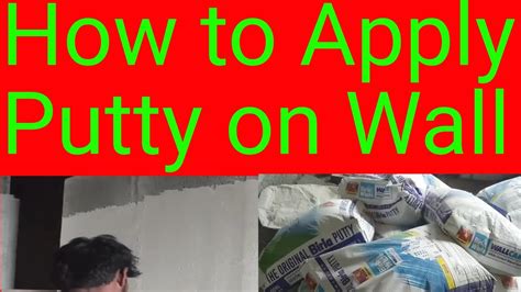 How To Apply Putty On Wall How To Apply Wall Putty Wall Putty Home Decoration Ideas Youtube