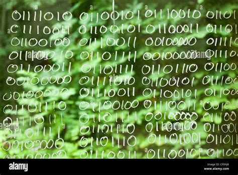 A Display Of Binary Code On A Window Representing Artwork Inside The Burrell Collection In