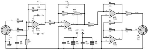 Balanced Input Output Pre Amplifier Circuit Amplifier Circuit Design