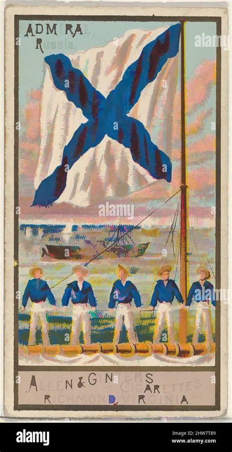 Art Inspired By Admiral Russia From The Naval Flags Series N17 For Allen And Ginter Cigarettes