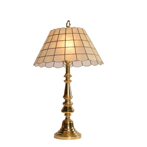 Classical Brass Lamp With Shell Shade Ebth