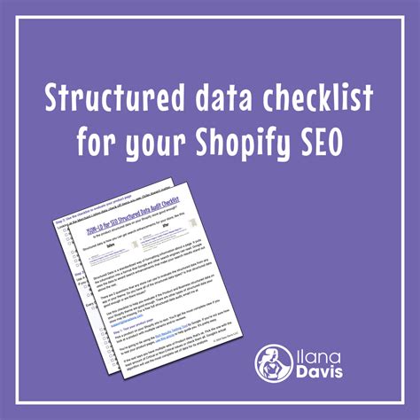 Structured Data Checklist For Your Shopify Seo Ilana Davis
