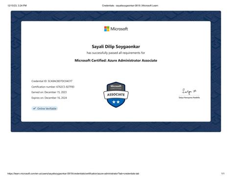Passed Microsoft Certified Azure Administrator Associate Exam Sayali Soygaonkar Posted On The