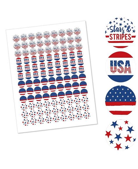Big Dot Of Happiness Stars And Stripes Usa Patriotic Round Candy