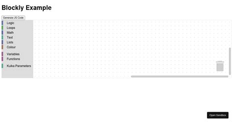 Blockly Example Codesandbox