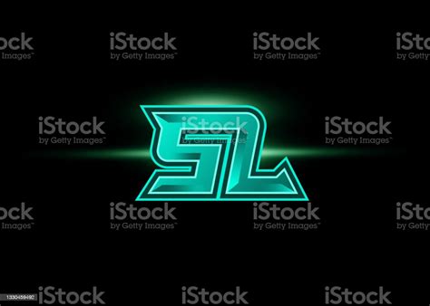 게임 트위치 유튜브에 맞는 초기 문자 Sl E스포츠 스타일 벡터 모노그램 로고 템플릿 0명에 대한 스톡 벡터 아트 및 기타
