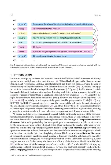 Revisiting Conversation Discourse For Dialogue Disentanglement Deepai
