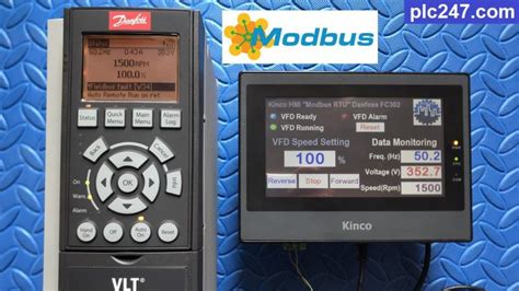 Hmi Kinco Modbus Rtu Danfoss Fc302 Vfd Tutorial