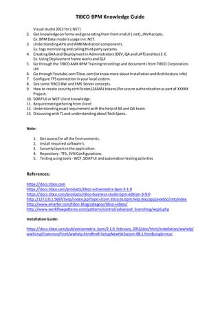 Tibco Amx Bpm Support Dev Knowledg Pdf