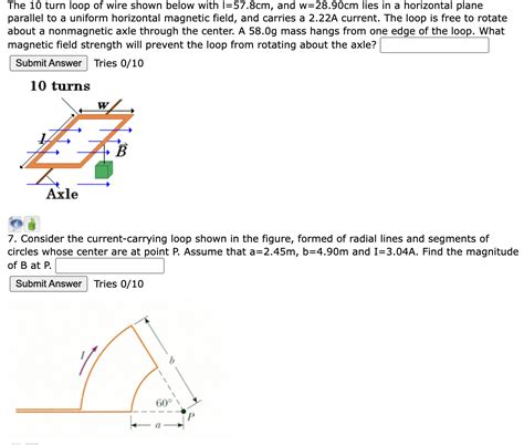 Solved The 10 Turn Loop Of Wire Shown Below With I578c
