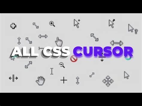 All Css Cursors In Css YouTube