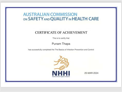 Punam Thapa On Linkedin Completed The Basics Of Infection Prevention And Control Module