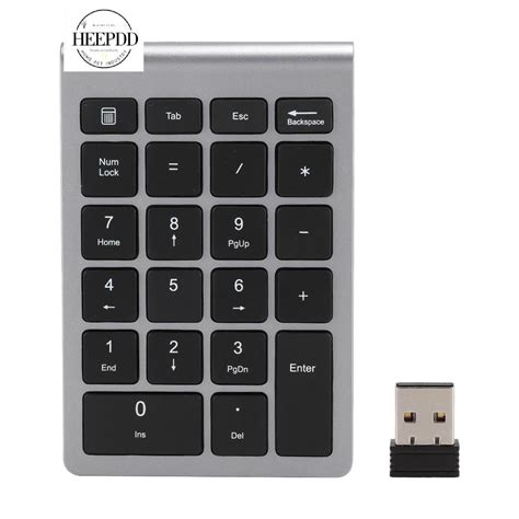 Heepdd Iron Gray Wireless Number Pads 22 Keys Portable Ergonomic Numeric Keypad Shopee Malaysia